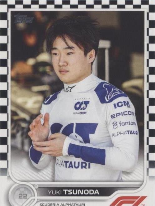 2022 Topps Formula 1 - F1 Racers Yuki Tsunoda #62 Checker Flag for sale ...