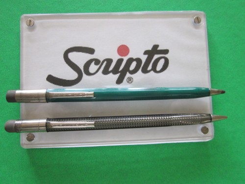 2 SKILCRAFT/SCRIPTO 1.1mm MECHANICAL PENCILS Green & Translucent Black ...