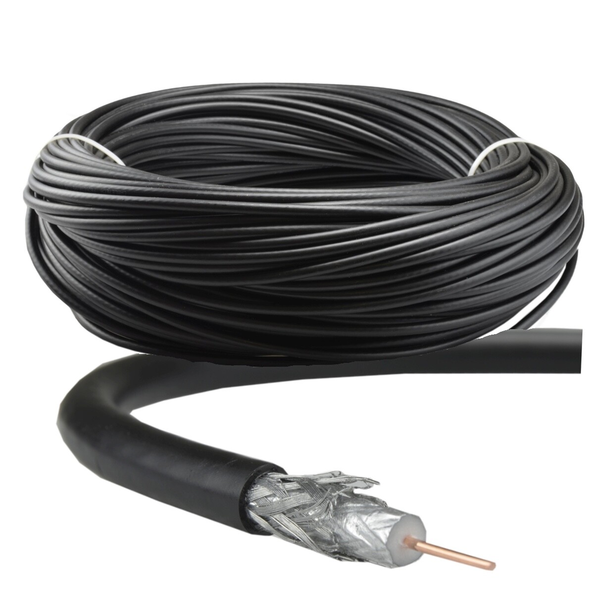 Black/White/Brown RG6 Satellite Freesat Digital TV Aerial Coax Cable ...