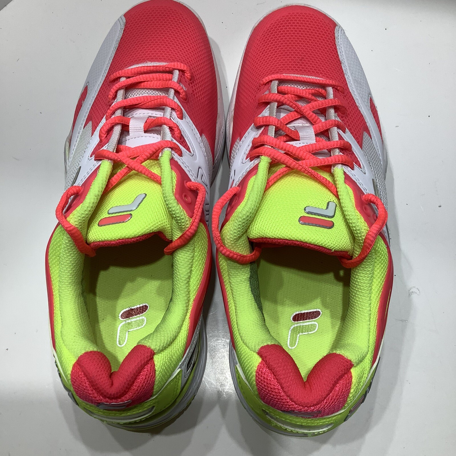 FILA SENTINEL WOMENS NEON YELLOW PINK TENNIS SHOES SI… - Gem