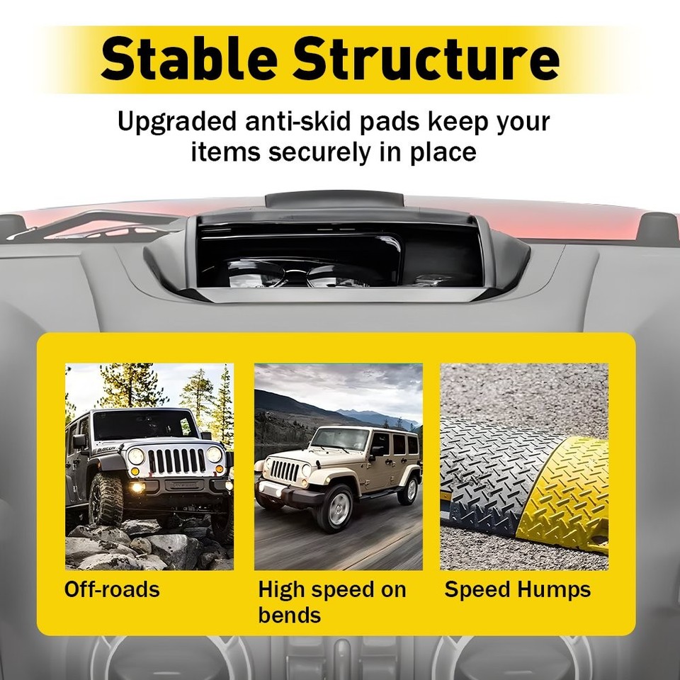 Interior Dashboard Storage Box Holder For Jeep Wrangler JK 12-17 ...