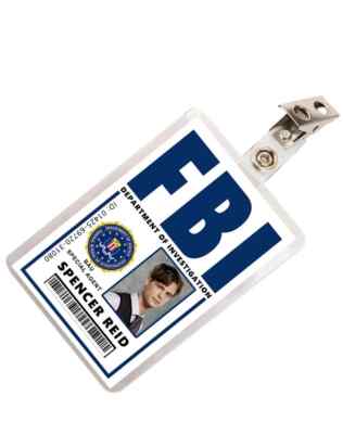 Criminal Minds Spencer Reid FBI ID Badge Costume Name Tag Prop | eBay