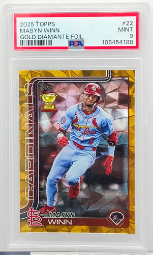 2025 Topps Series 1 Gold Diamante Foil /50 Masyn Winn Gold Cup #22 PSA ...