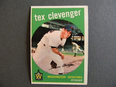 1959 Topps Baseball Card 298 Tex Clevenger | eBay