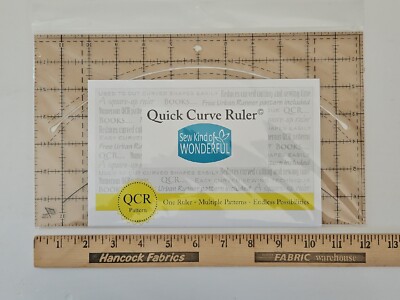 QCR Sew Kind of Wonderful CURVE IT UP Quick Curve Quilt Ruler & Runner ...