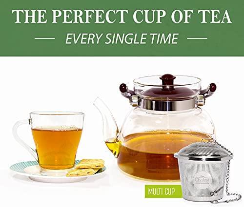Chefast Tea Infuser Filter Set (Large Size) - Combo Kit of 2 Multi Cup ...