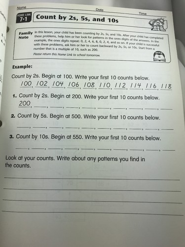Everyday Mathematics Grade 2 Home Links Math Homeschool Tutor Money ...
