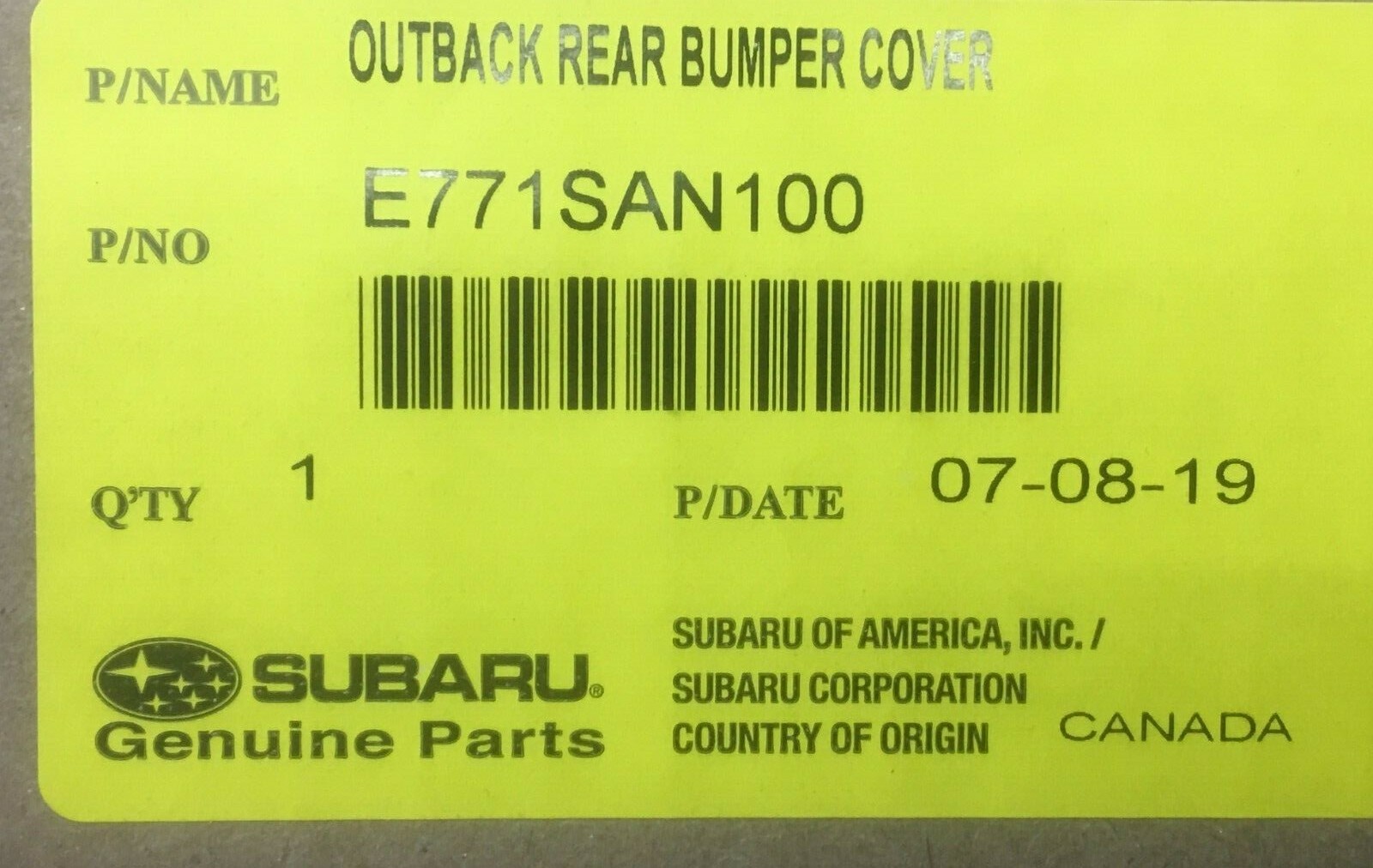 2020-2025 Subaru Outback Rear Bumper Step Pad Cover GUARD E771SAN100 ...