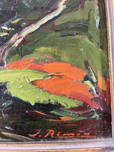 JUAN RIMSA BOLIVIA ABSTRACT EXPRESSIONIST JUNGLE LANDSCAPE ANTIQUE OIL ...