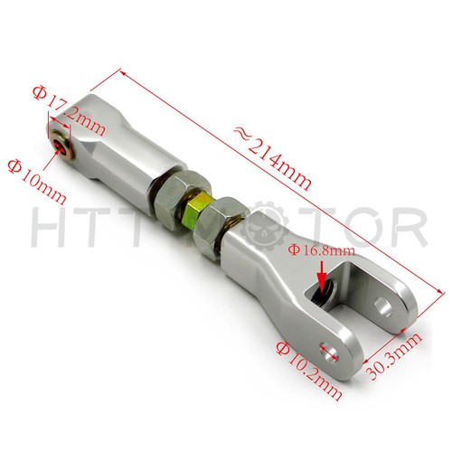 NEW Chrome ATV Adjustable Lowering Kit Rear 1.5" to 4.5" Lower for ...