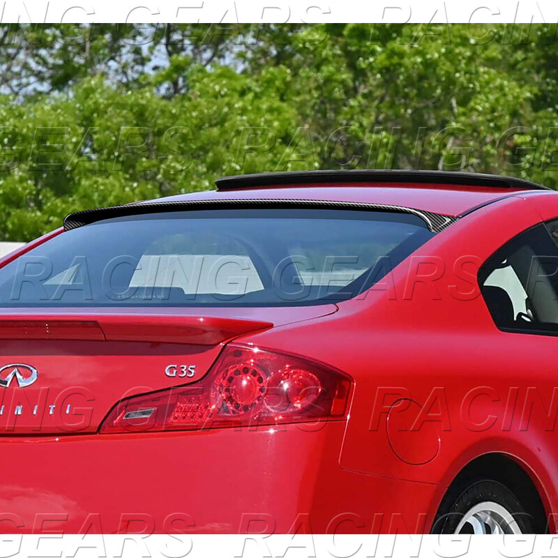 CARBON FIBER REAR WINDOW VISOR SPOILER WING FIT 03-07 INFINITI G35 ...