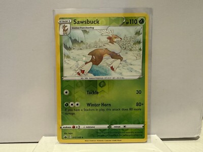 Sawsbuck 012/198 Reverse Holo Chilling Reign Pokemon TCG Card NM 0912 ...