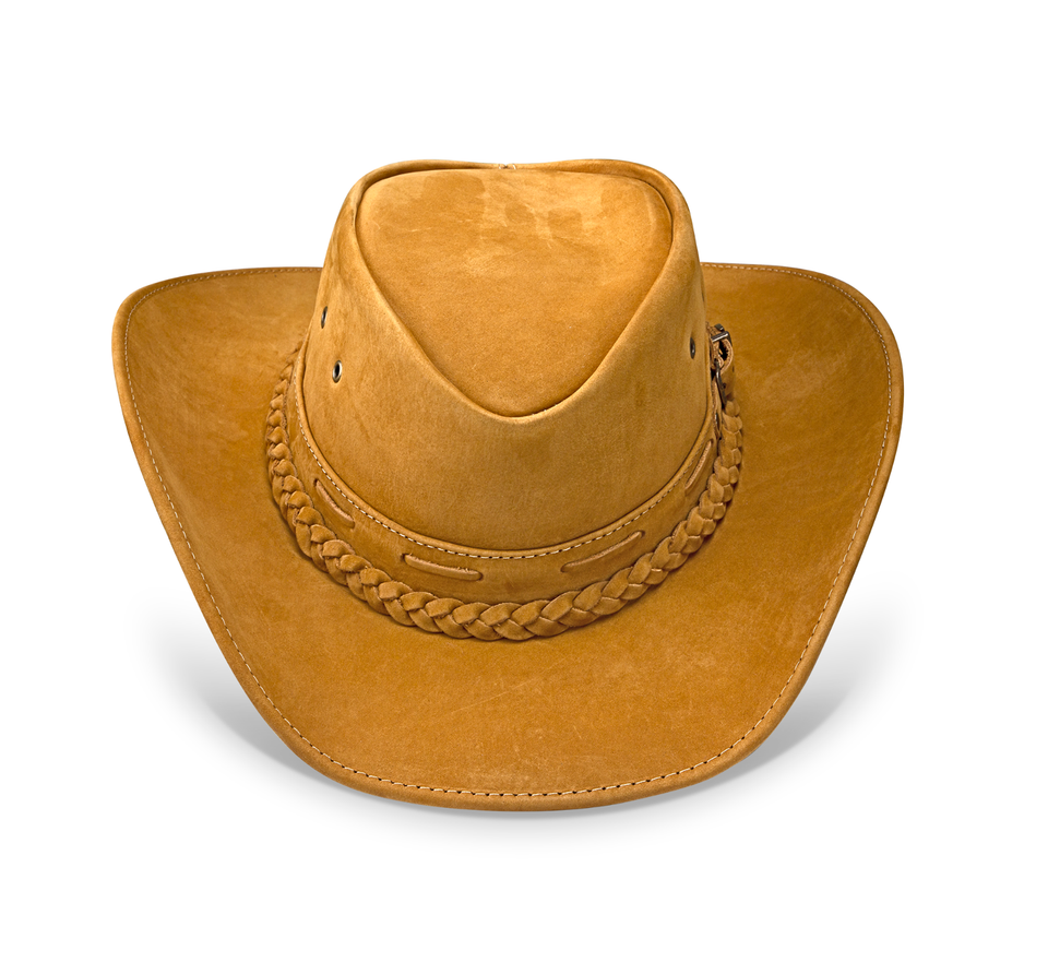 Cowboy Hat Leather Western Mens Womens Cowhide Cowgirl Outdoor ...