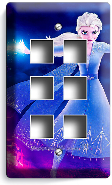 FROZEN 2 ELSA THROWING ICE FLAMES LIGHT SWITCH OUTLET WALL PLATES NEW ...