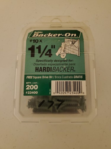 New - Buildex Backer On - 1 1/4" Hardi Backer Screws #10 - 23400 - 177 ...