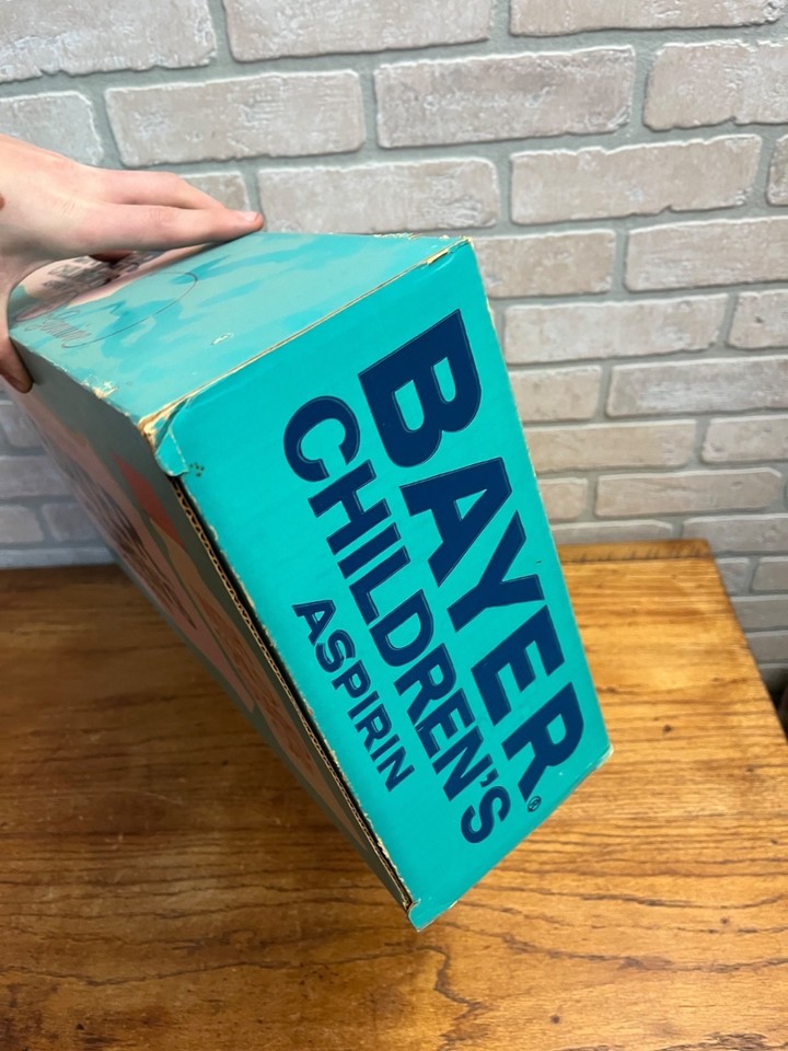 Vintage Bayer's Childrens Aspirin Drug Store HUGE Box Display ...