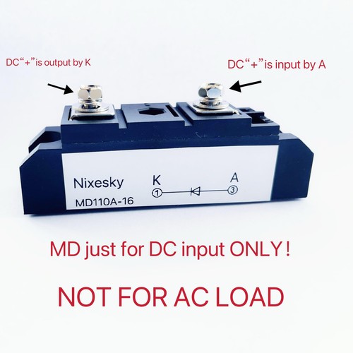 Solar Diode Anti-Reverse One Way Diode 12V 1 Way Diodes MD 110A(110Amp ...