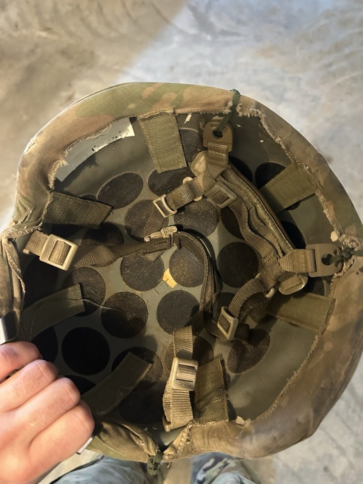 US ARMY ACH helmet size Large, OCP cover with unit insignia . | eBay