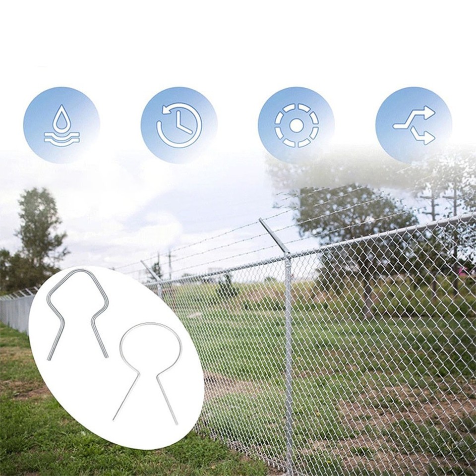 100 Pack T Pillar Wire Clips Galvanized Steel for Garden and Farm ...