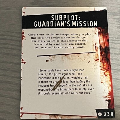 Horrorclix Base Set 030 Subplot: Guardian's Mission Plot Card | eBay