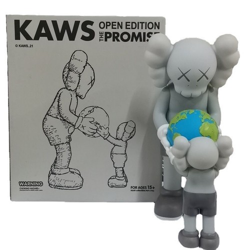 Kaws Promise Home Deco Art Toy Ornament 11.6in - Grey Transmitting the ...