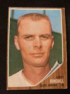 1962 Topps Baseball Card #292 Jerry Kindall Cleveland Indians VgEX Free ...