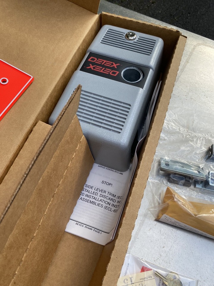 New DETEX ECL-600 Fire Exit Panic Device Door Alarm Control Lock No ...