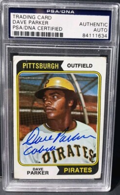 PSA 1974 Topps Dave Parker Rookie SIGNED AUTOGRAPHED Auto RARE Cobra ...