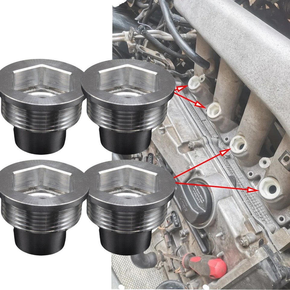 Set 4 Fuel Injector Inserts Cup Seat For VW Jetta MK4 1.8T Upgrade ...