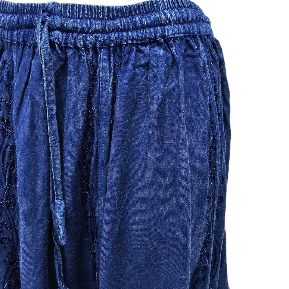 Maxi Skirt Medieval Handkerchief Rayon Embroidered One Size 10 12 14 16 ...