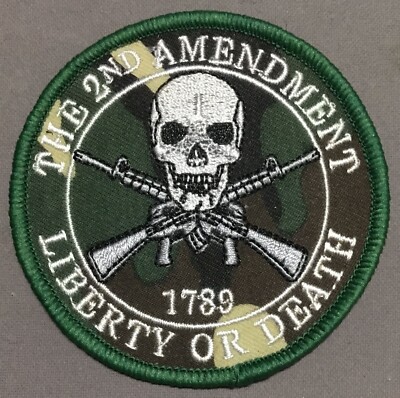 2nd Amendment Liberty or Death camo licensed patch | eBay