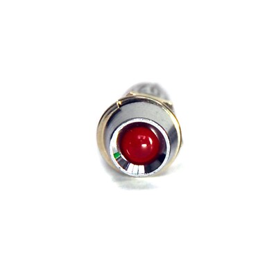10pc 12V φ5mm LED Indicate Pilot Lamp Color = Red φ10x29mm #8015 Brass ...