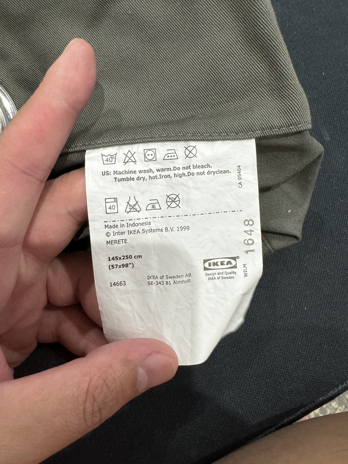 IKEA Merete curtain green/grey | eBay