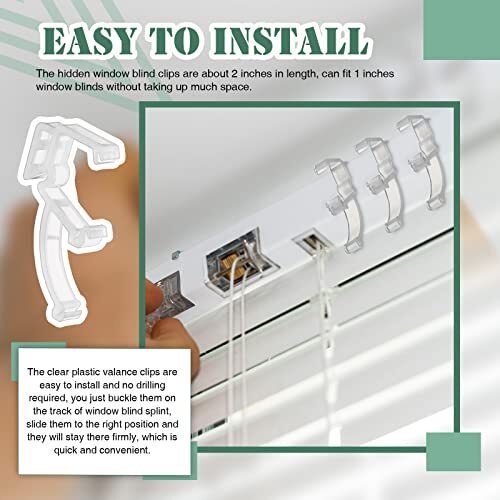 Valance Clips 2inch 20pcs Clear Plastic Hidden Retainer Holder For ...