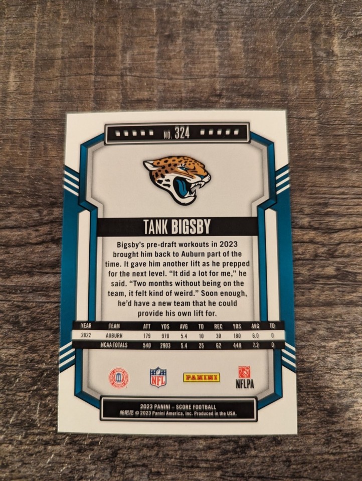 2023 Score Tank Bigsby Rookie Card #324 | eBay