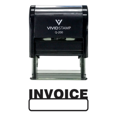 Basic Invoice Self Inking Rubber Stamp (Black Ink) - Medium | eBay
