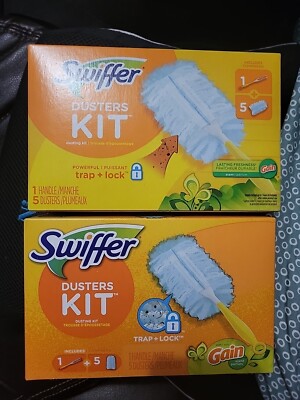 Swiffer Duster Short Handle Starter Kit 1 Handle 5 Dusters NEW SEALED ...