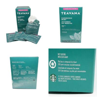 Starbucks Teavana - Harmonic Mint - 24 Sachets - 24 tea bags single | eBay