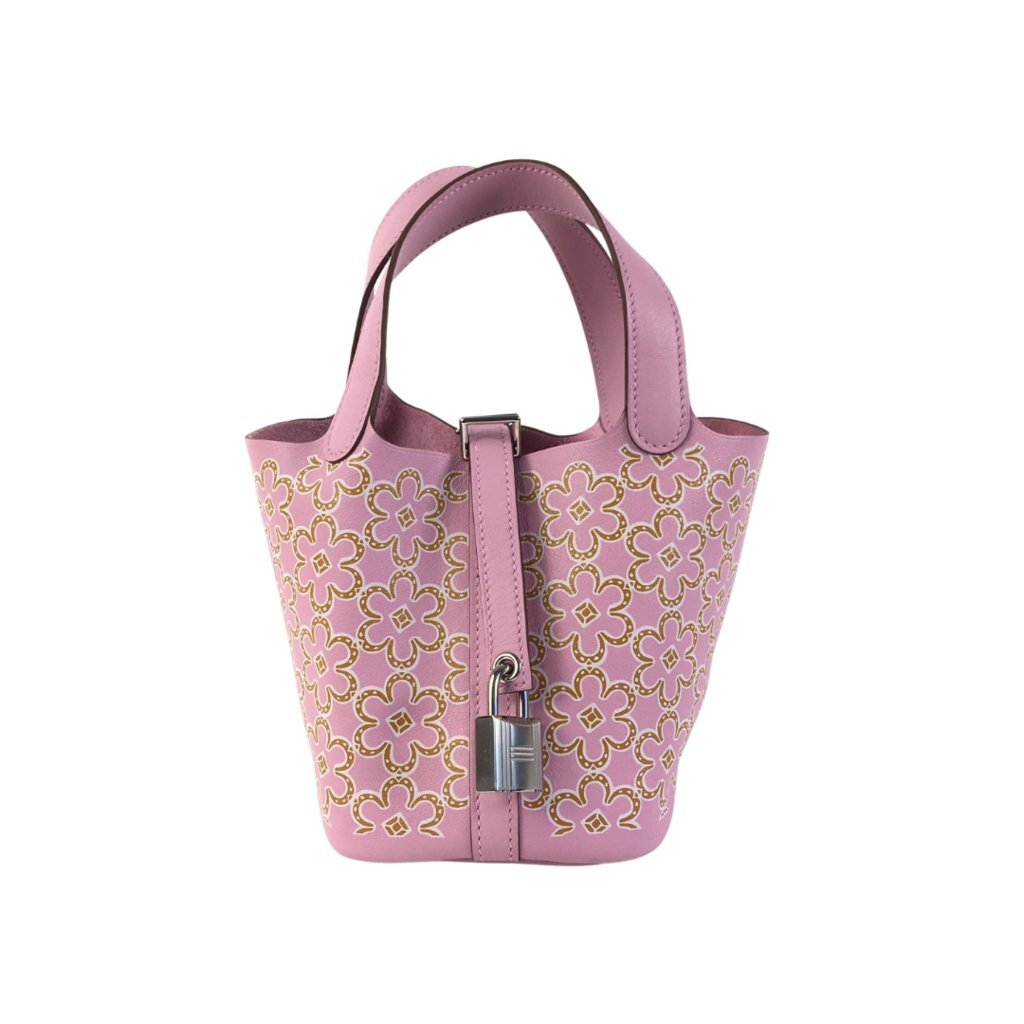 Hermes Lucky Daisy Picotin 14 Mauve Sylvestre Swift P… - Gem
