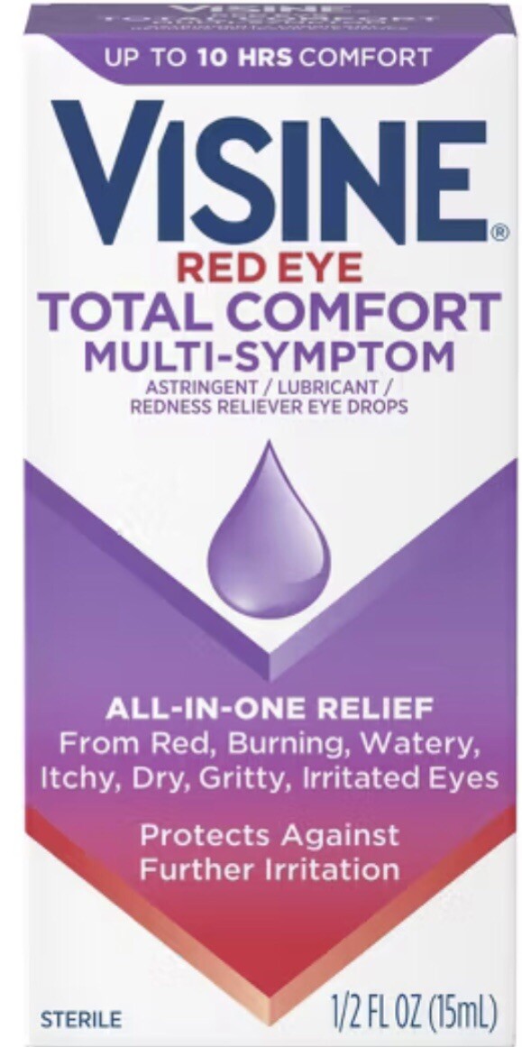 Visine Red Eye Total Comfort Multi-Symptom Eye Drops 0.5oz | eBay