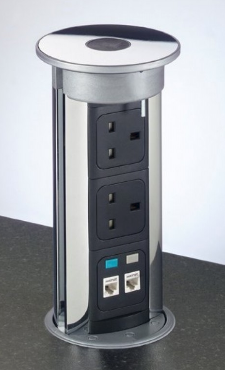 Pop Up Socket - Flush Fitting Italian Design Electric Power Kitchen ...