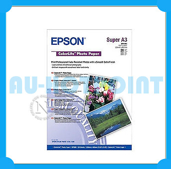 Epson ColorLife A3+ Photo Paper 20 Sheets 245g S041561 | eBay
