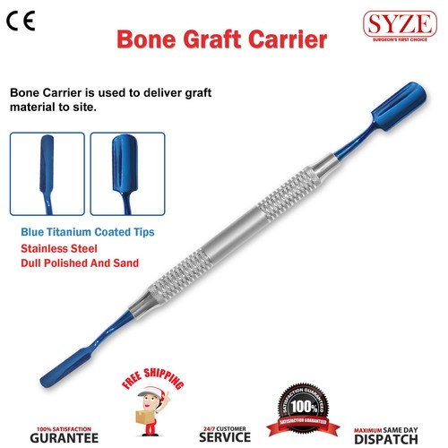 Dental Bone Graft Scoop Implant Bone Packer Carrier Periosteal Pluggers ...