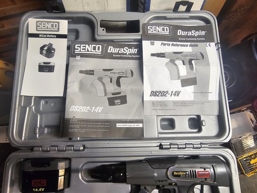 Senco DuraSpin DS202-14V Cordless Autofeed Screw Fastening System W/ 2 ...
