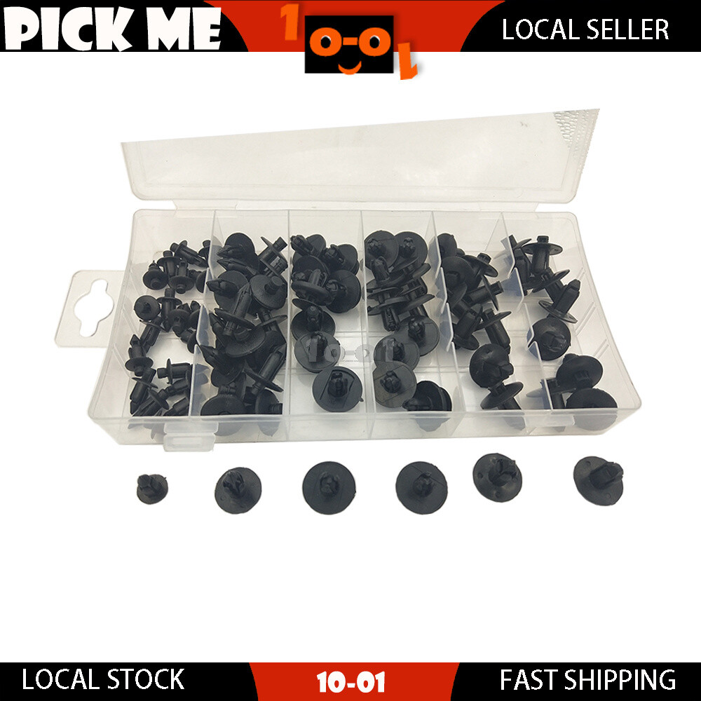Motorcycle Dirt Atv Bike Nylon Rivet Push Pin Kit 80 Piece M6 M7 M8 ...