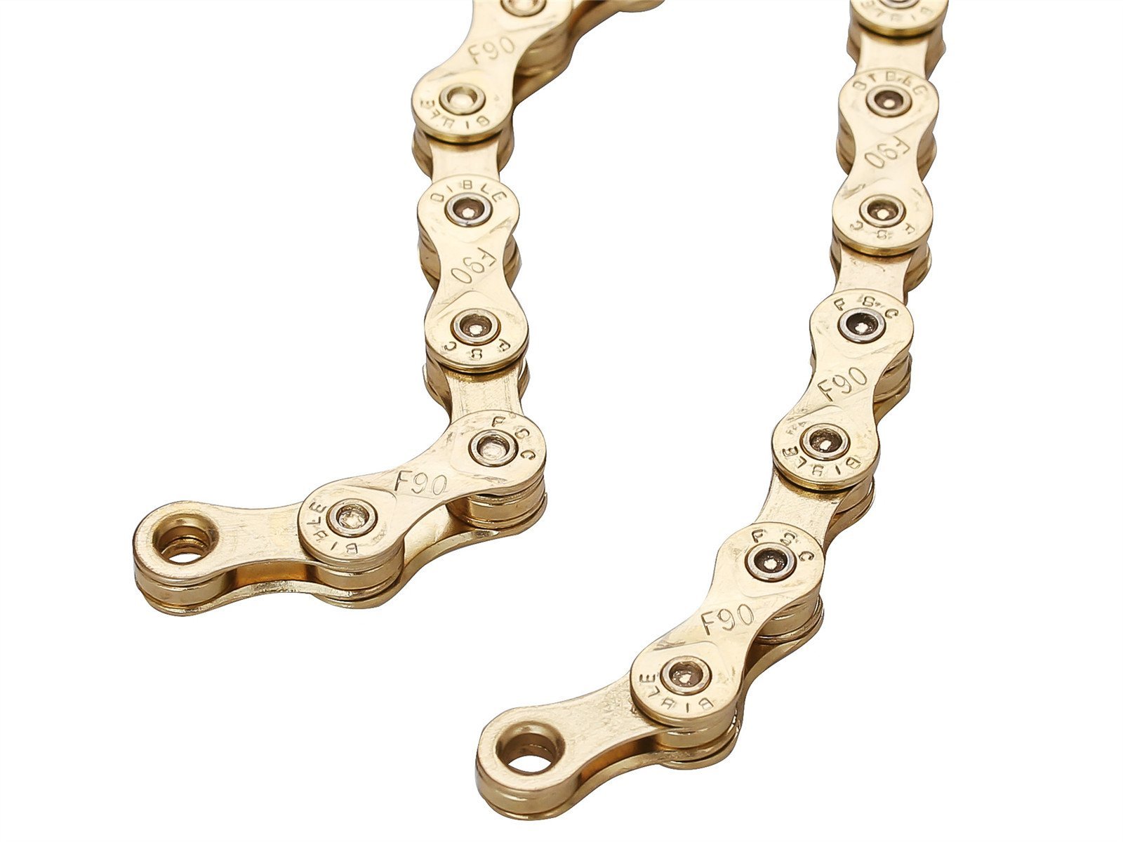 Chains FSC 9 Speed 116l Bicycle Chain Silver Gold 1/2x11/128-inch ...