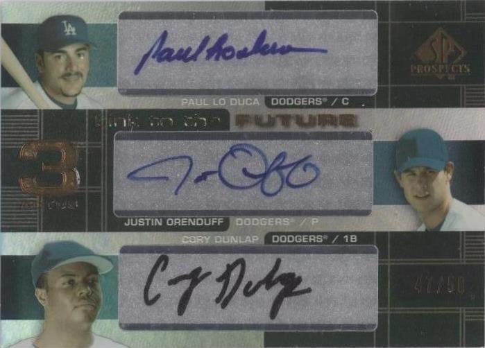 2004 SP Prospects - Link to the Future Triple Autographs Paul Lo Duca ...