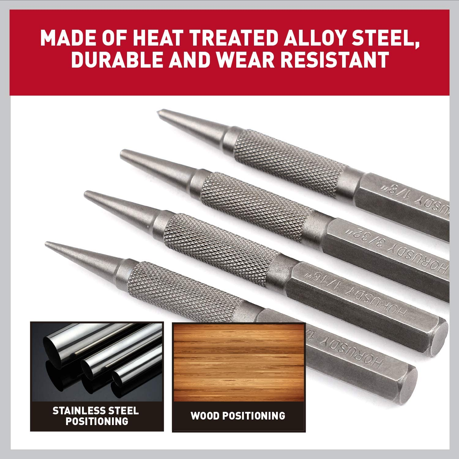 4-Piece Nail Setter Punch and Center Punch Set | eBay