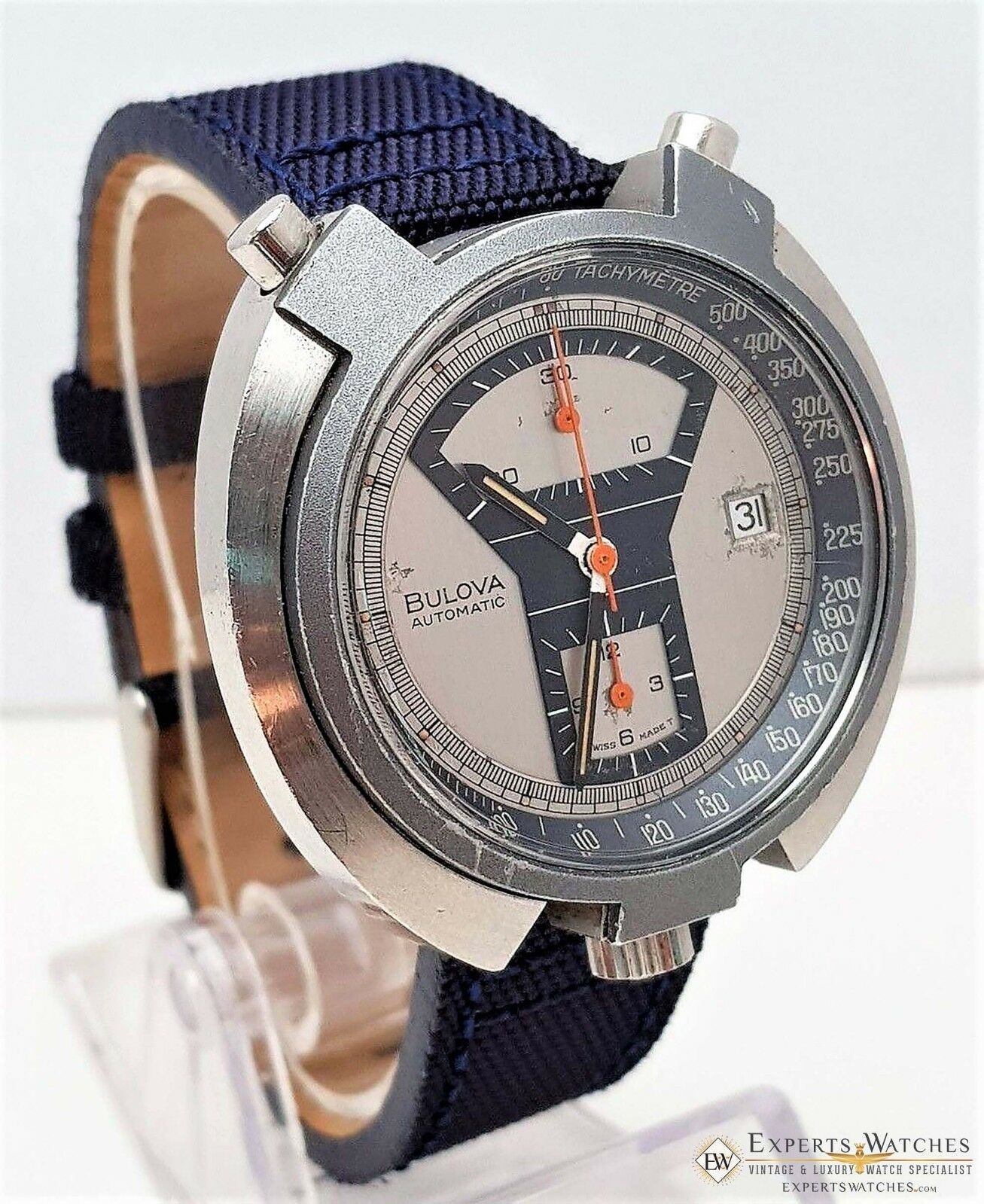 Serviced BULOVA BULLHEAD Parking Meter Chronograph Automatic Cal 12 ...