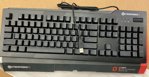 CYBERPOWERPC NOHI 01 LED Multimedia USB Gaming Keyboard KB-161-306 for ...